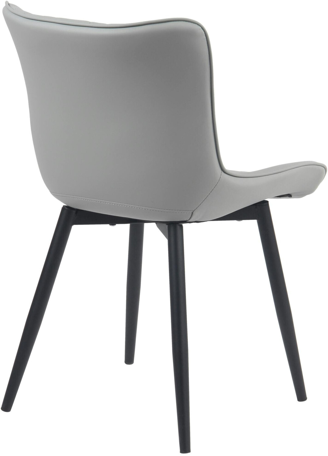 Deluke 2er Set Stühle KELCE Kunstleder 80,5x50x62cm grau Kunstleder ...