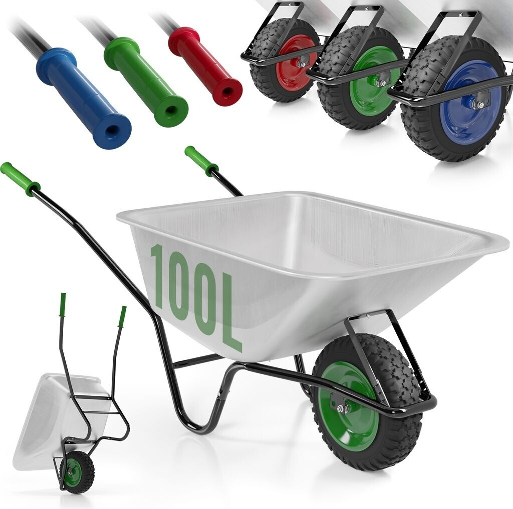 TimberTech Wheelbarrow 100 litre 210 kg green au meilleur prix sur ...