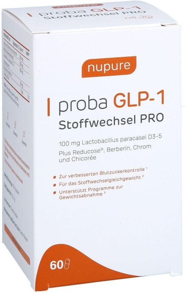 Nupure proba GLP-1 Stoffwechsel PRO magensaftresistente Kapseln (60 Stk ...