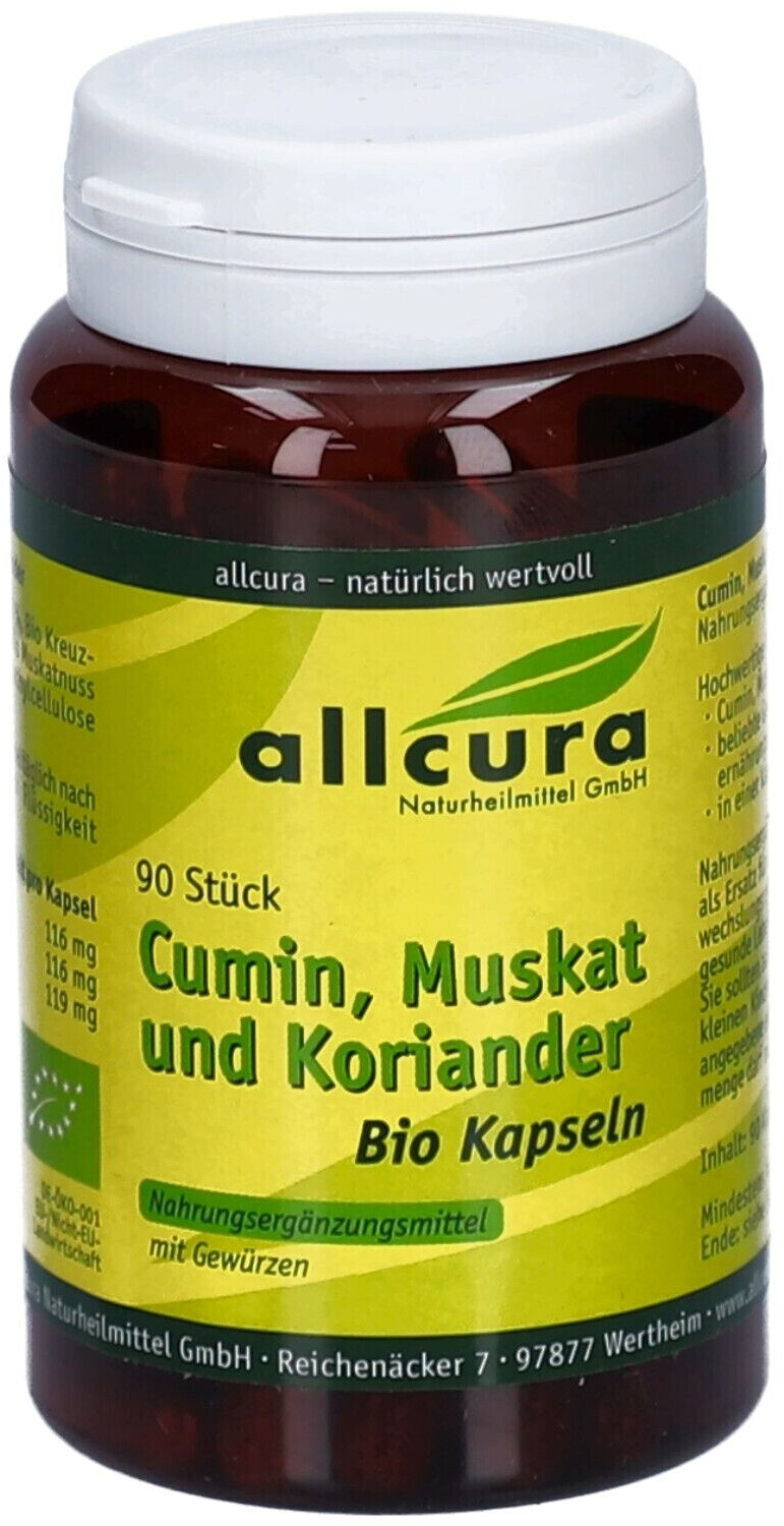 Allcura Cumin Muskat und Koriander Bio Kapseln (90 Stk.) ab 11,10 ...