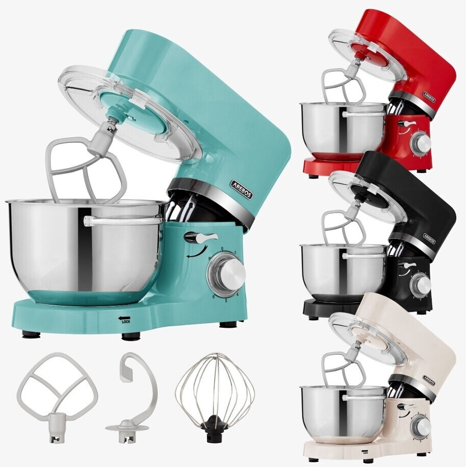 Arebos Stand Mixer Food Processor 1500 W Turquoise Kneading Machine ...