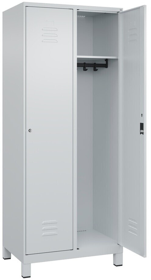 C+P Spind Classic PLUS 080010-22 mit Füßen 2 Abt. 400mm Zylinderschloss ...