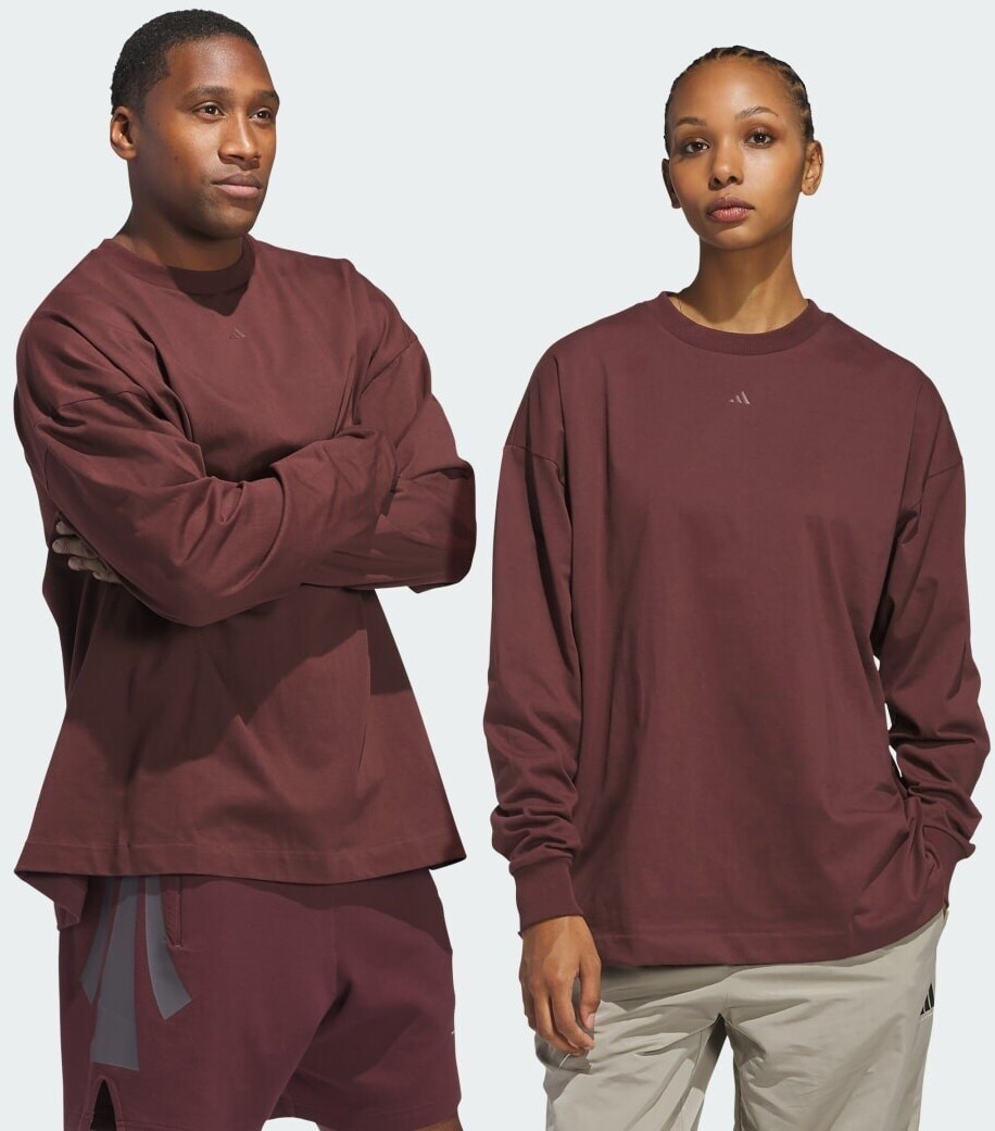 Adidas Basketball Longsleeve - Genderneutral Aurora Ruby / Brown ...