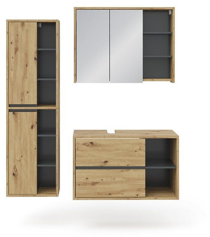 VICCO Badmöbel Set Viola Eiche Spiegelschrank (34044) ab 400,90 ...