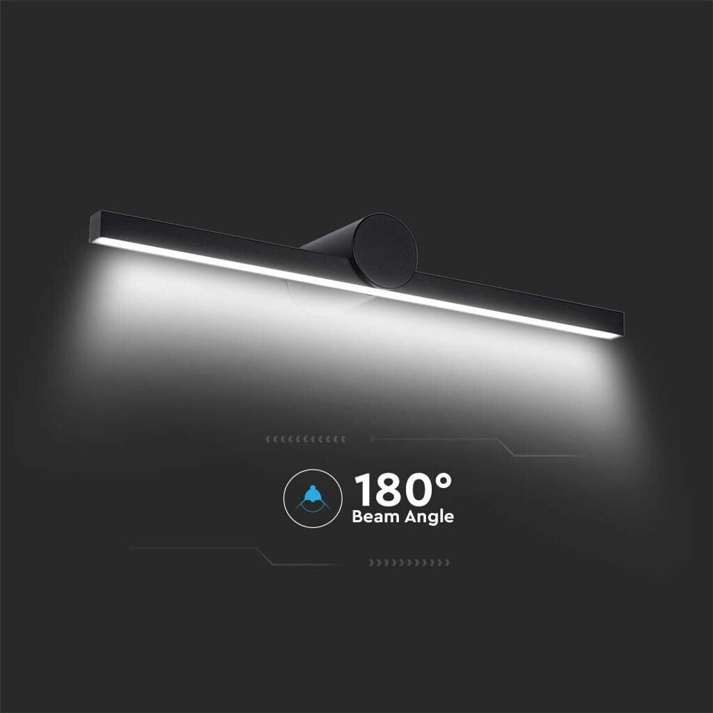 V-TAC Mirror Lights for Walls - IP65 - Black - 10W - 1530 Lumens ...