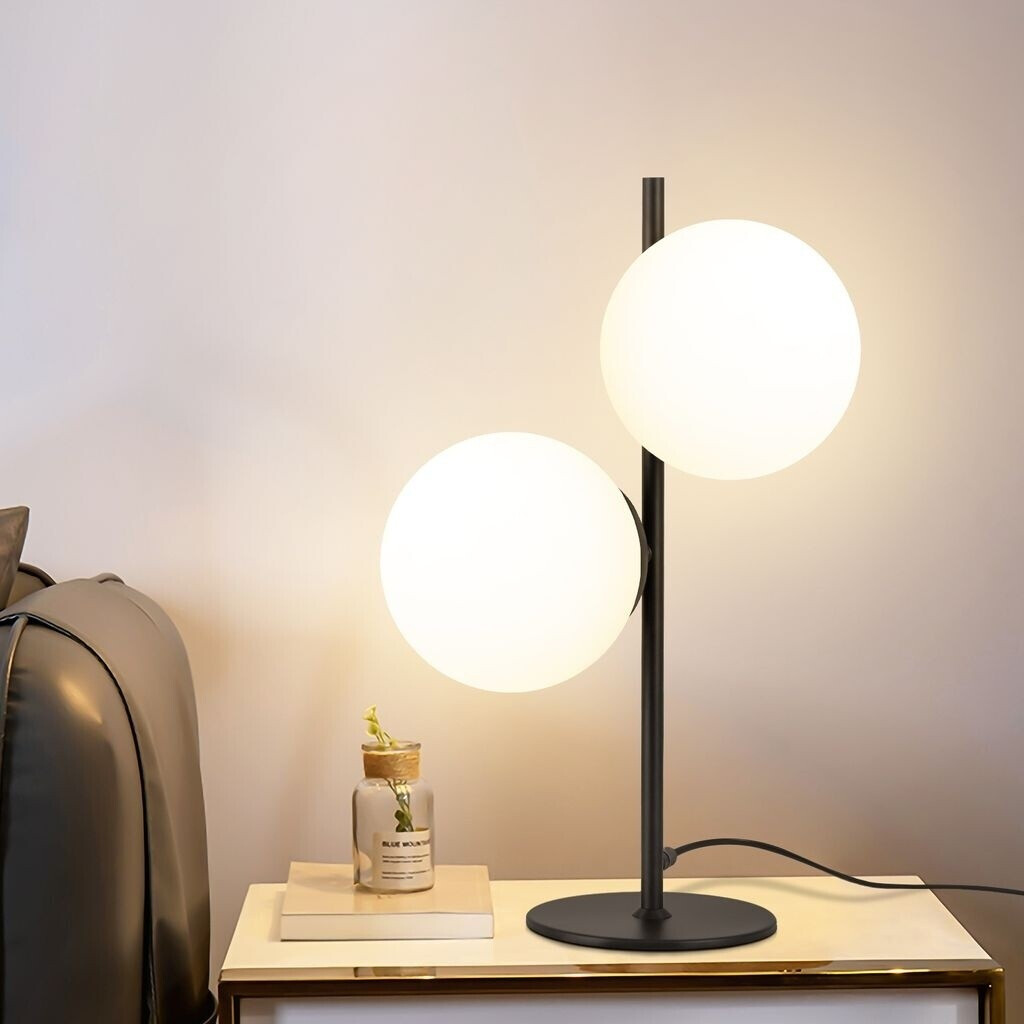 Nachttischlampe Schwarz Weiss