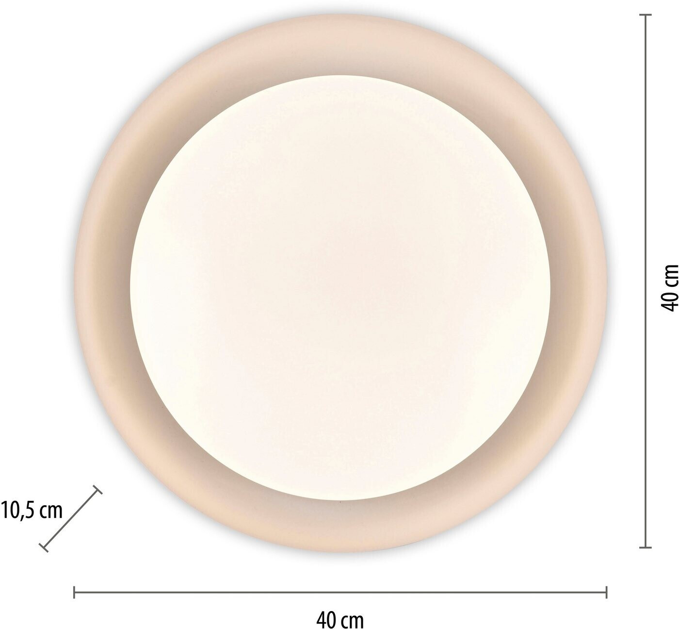 JUST LIGHT LED ceiling light Osko Ø 40 cm white a € 89,76 (oggi) | Migliori prezzi e offerte su ...