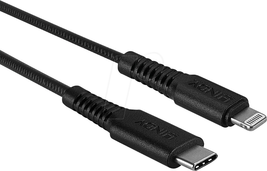 Lindy 2m verstärktes USB Type C auf Lightning Ladekabel ab 17.88 ...