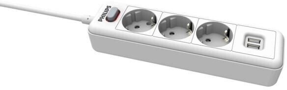 Philips 3-socket power strip 2 USB 2 m White ab 12,18 ...