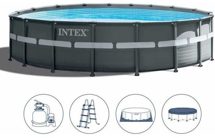 Intex Round tubular pool Ultra Frame XTR 549 x 132 cm with sand filter ...