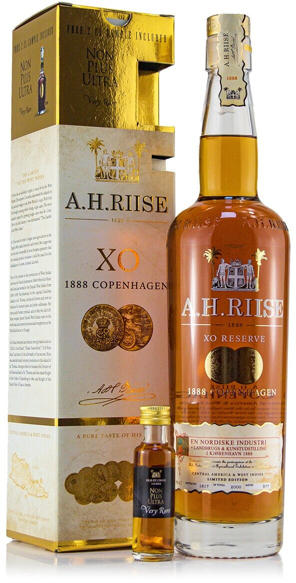 A.H. Riise XO 1888 Copenhagen Gold Medal Rum 40% 0,7l au meilleur prix ...