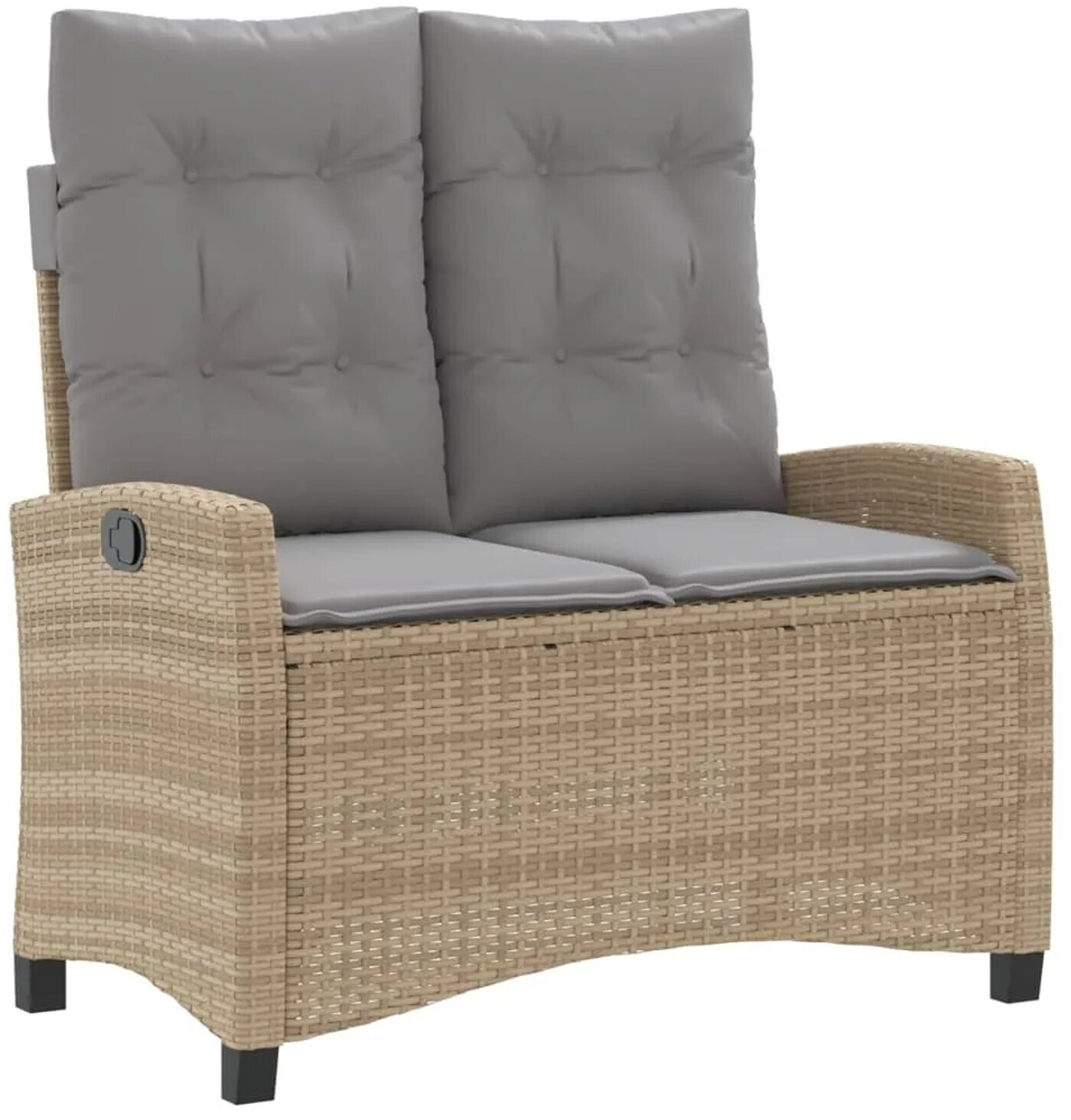 vidaXL Gartenbank Verstellbar mit Kissen Beige Poly Rattan (368230) ab ...
