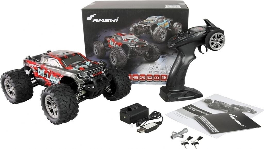 Amewi Monstertruck M-Land Brushed 1:16 4WD RtR rot (22622) ab 54,94 € | Preisvergleich bei idealo.de