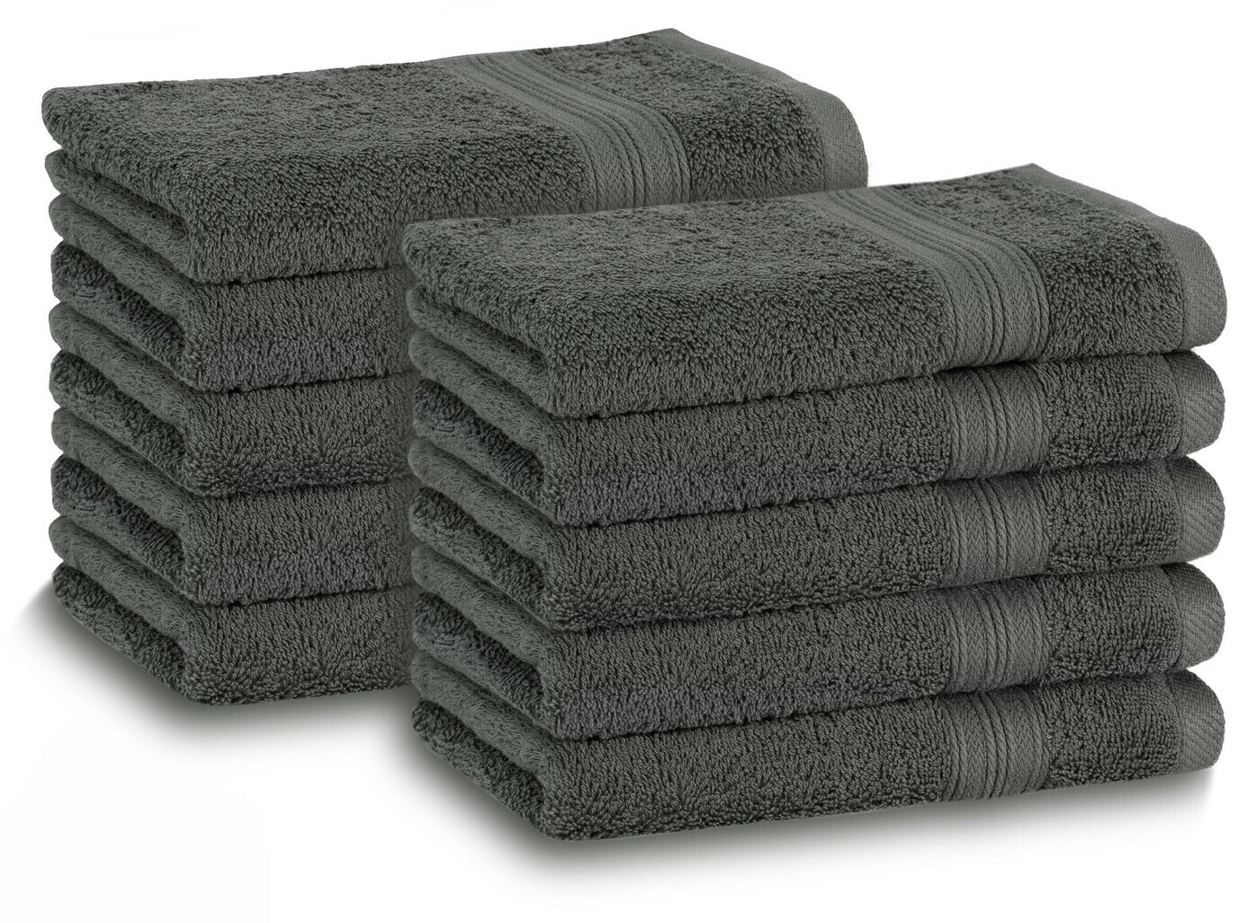 ZOLLNER 10er Set Gästehandtücher 30x50 cm Baumwolle 500 g/qm ab 21,99 ...