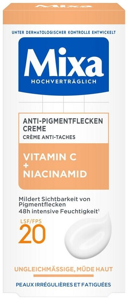Mixa Vitamin C + Niacinamid Face Cream 50 ml au meilleur prix sur idealo.fr