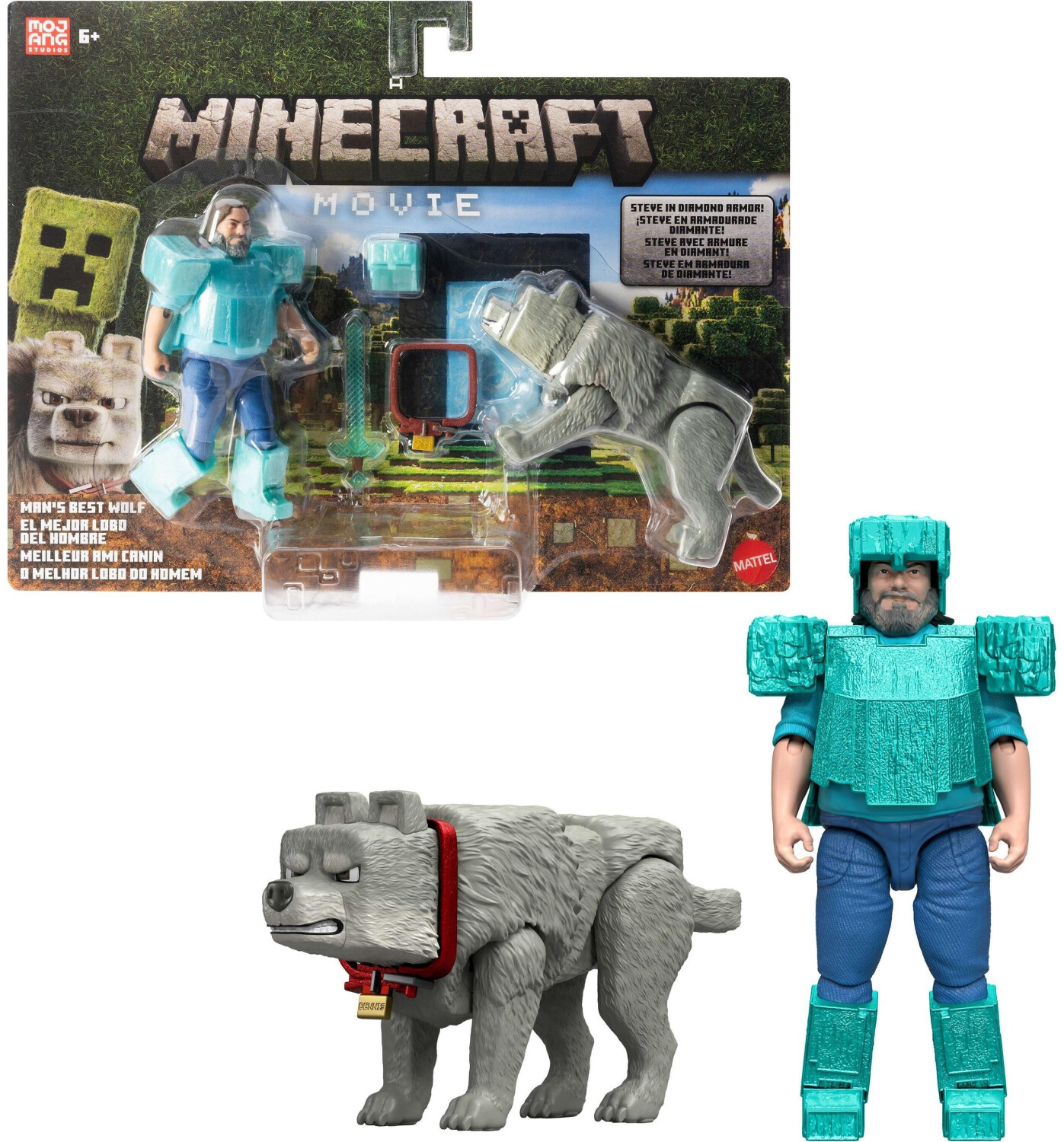 Mattel Minecraft Filmpaket Steve & Wolf 2er-pack (JFR71) ab 30,36 ...