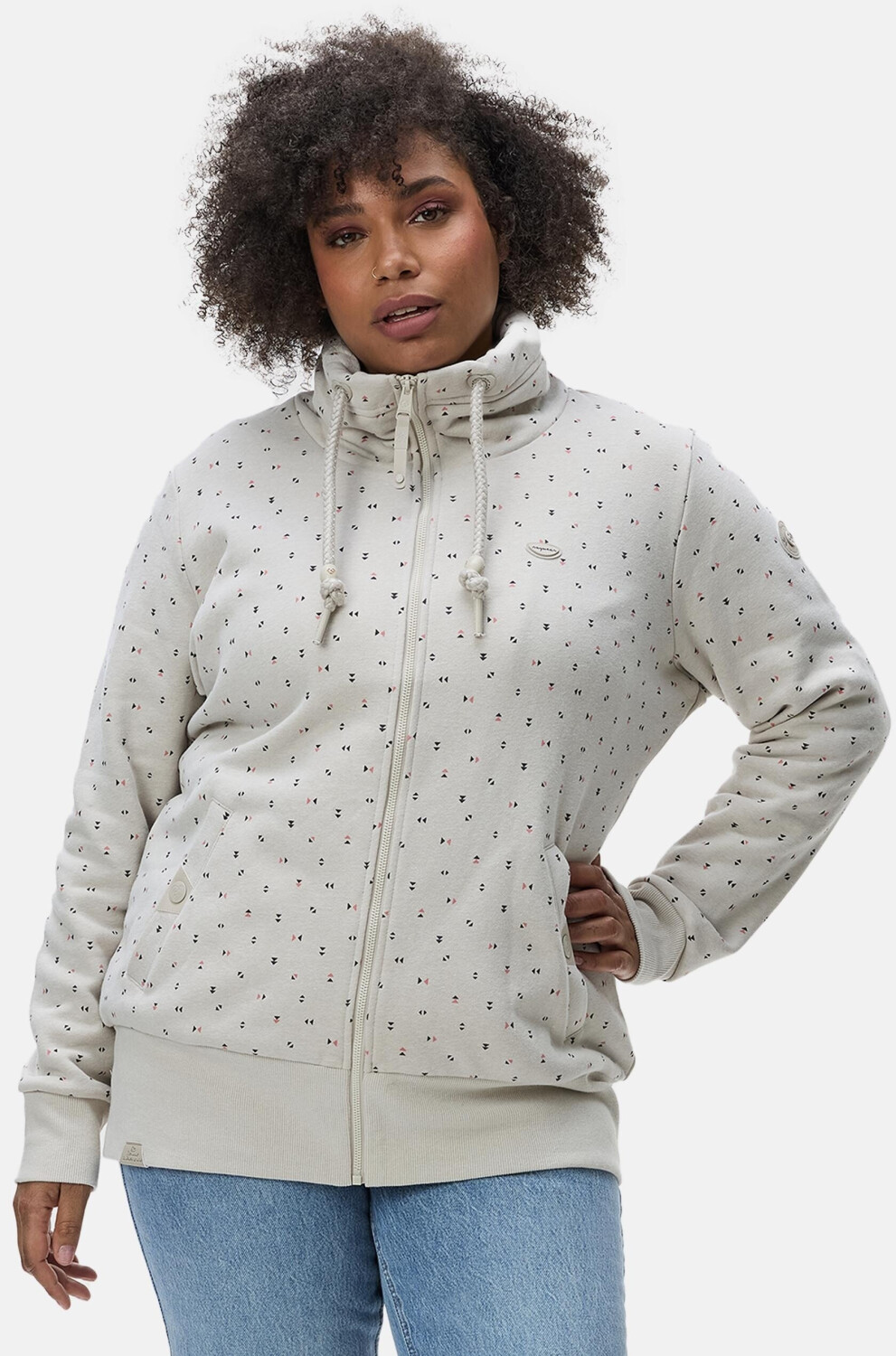Ragwear Rylie Print Zip Plus Kapuzensweatjacke bone ab 89,95 ...