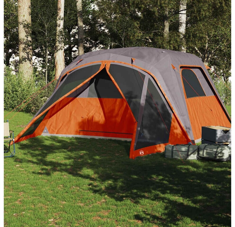 vidaXL Tent with porch for 6 people 94550 Grey / Orange ab 146,99 ...