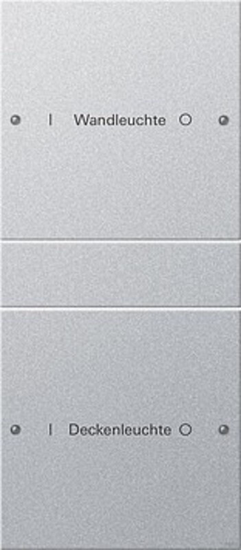 Gira Wippenset 2-fach beschriftbar System 55 F Alu lackiert (220226) ab ...