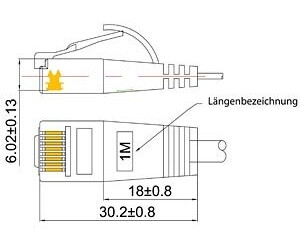 SLIM S6 25 WS Cat.6 -Patchkabel STP(PIMF) 25m weiß (PKW-STP- -KAT6 25.0 WS) ab 51,78 ...