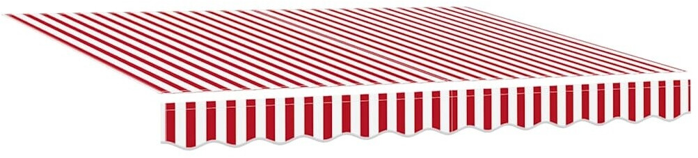 vidaXL Manuelle Einziehbare Markise rot und weiß gestreift 350 x 250 cm ...