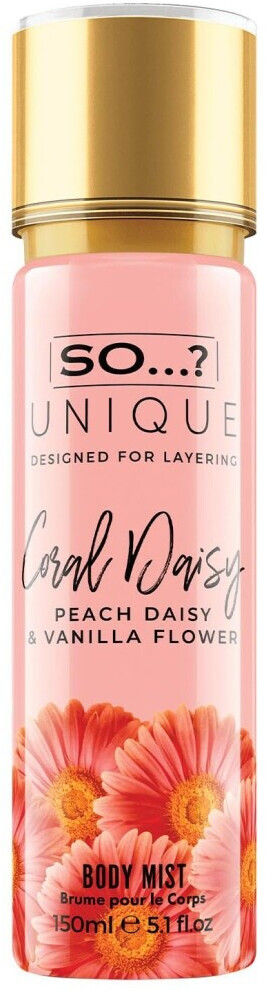 So...? So…? Unique Womens Coral Daisy Body Mist Fragrance Spray 150ml ...
