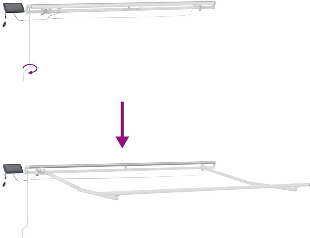 vidaXL Einziehbare Markise 300 x 250 cm Orange und Braun (3329938) ab ...