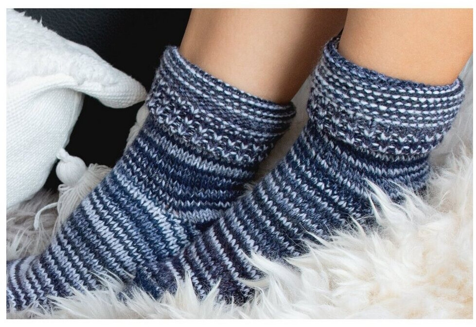 celodoro Mouline Wool Socks with Turnover light blue au meilleur prix ...