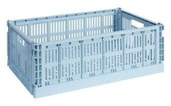 HAY Color Crate Large Storage Soft Blue Soft Blue au meilleur prix sur ...