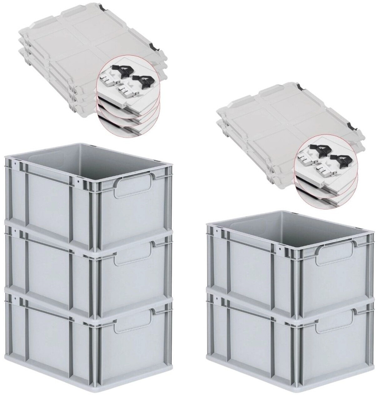 Proregal Spar Set 5x Eurobox Nextgen Economy Mit Scharnierdeckel ...