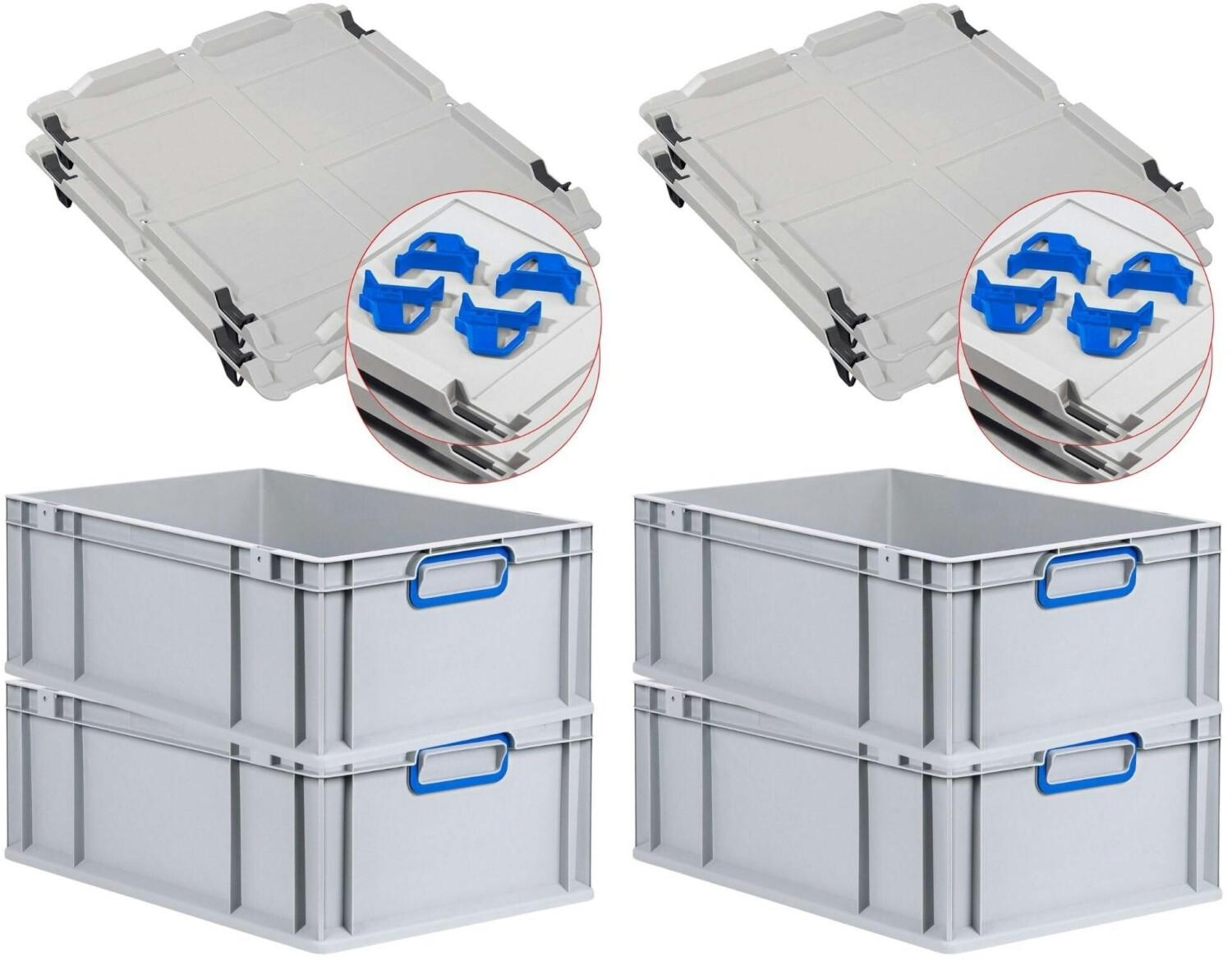 Proregal Spar Set 4x Eurobox Nextgen Color Mit Auflagedeckel ...