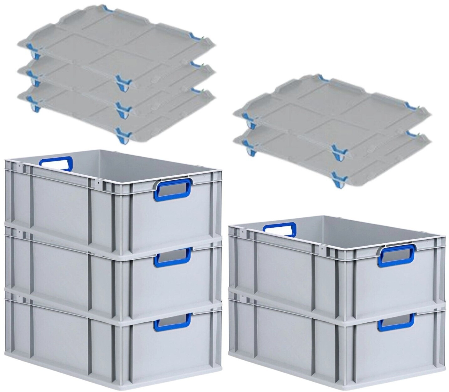 Proregal Set of 5 Eurobox Nextgen Color with lid and sliding snap ...