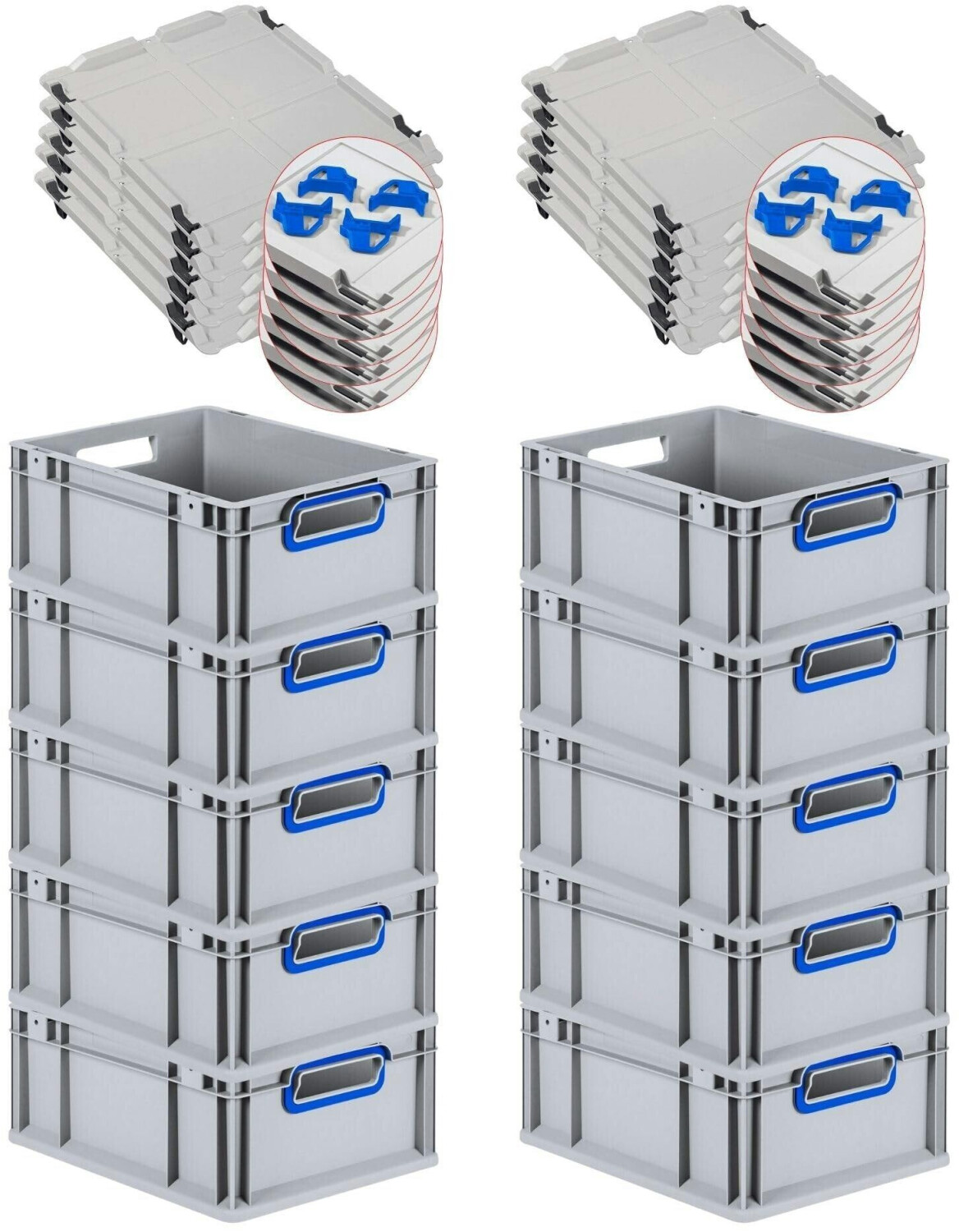 Proregal Spar Set 10x Eurobox Nextgen Color Mit Auflagedeckel ...