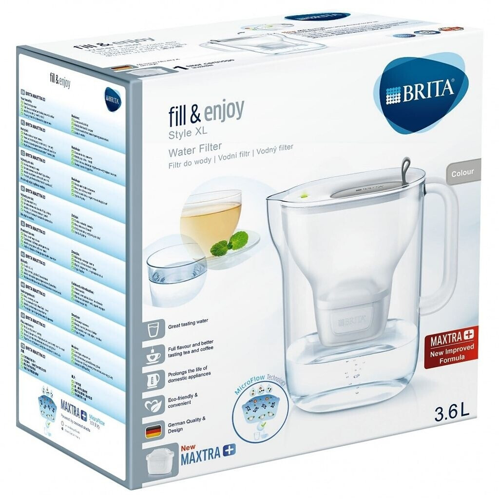 BRITA Style XL hellgrau fill & enjoy 3,6l inkl. Maxtra + Wasserfilter ...