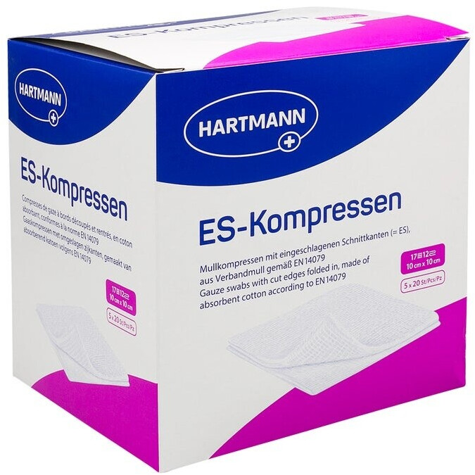 Crosp Medical Es-Kompressen Steril 10x10 cm 12Fach Großpackung 100 Stk ...
