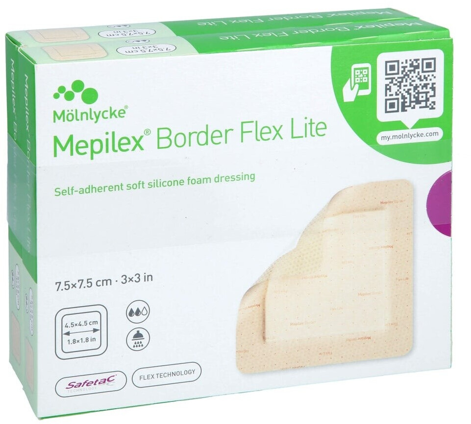 Adequapharm Mepilex Border Flex Lite Schaumverband 7.5x7.5 cm 10 Stk ...