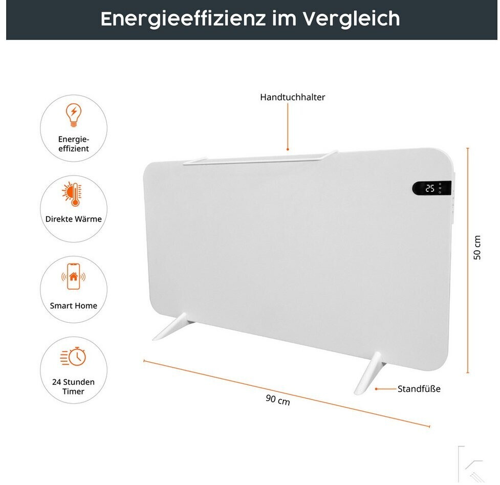Könighaus Infrared heater, Smart Dual infrared heater 450-800W, incl ...