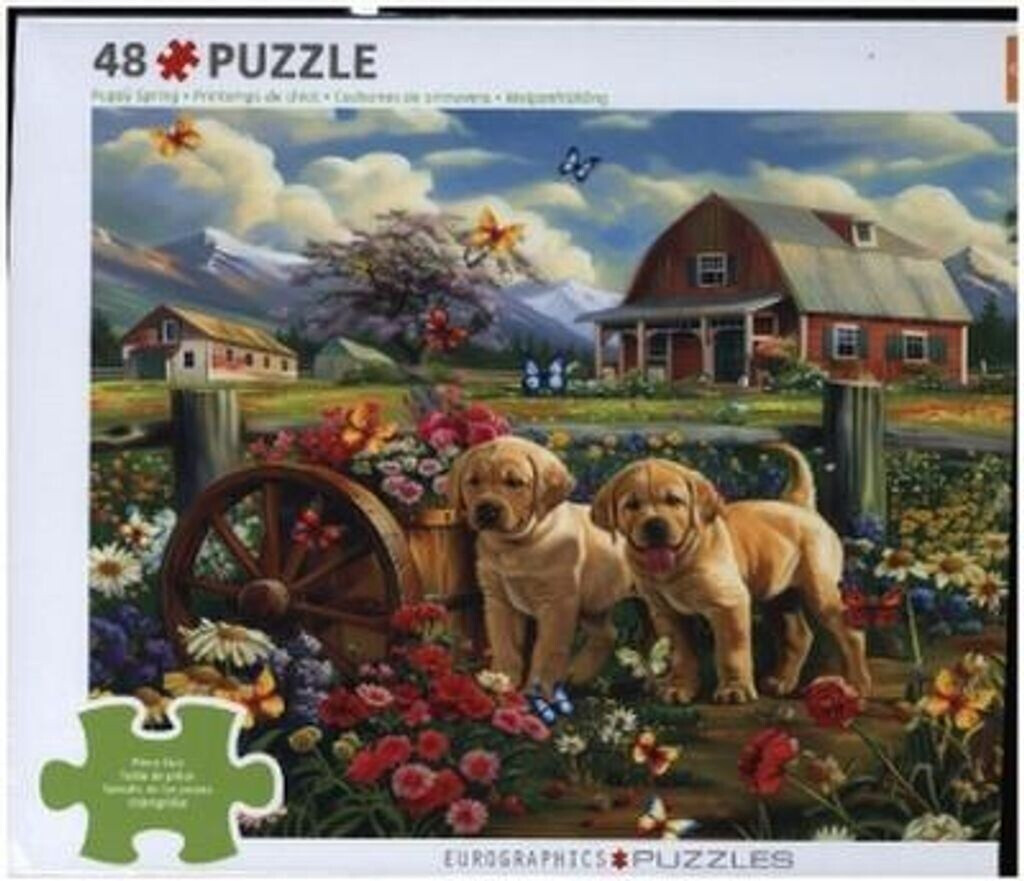 Buy Eurographics CP48 - Puppy Spring by Shawna Steward 49 puzzle pieces ...