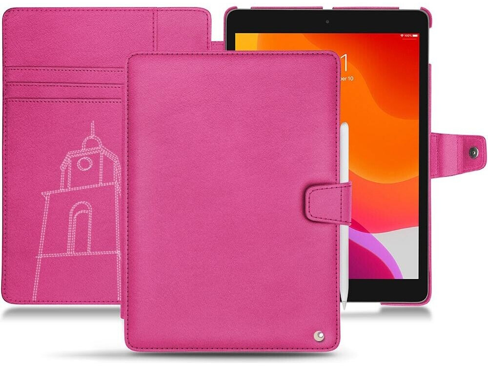 Noreve Lederschutzhülle Wallet (iPad 10.2 2019) Tablet Hülle Rosa ...