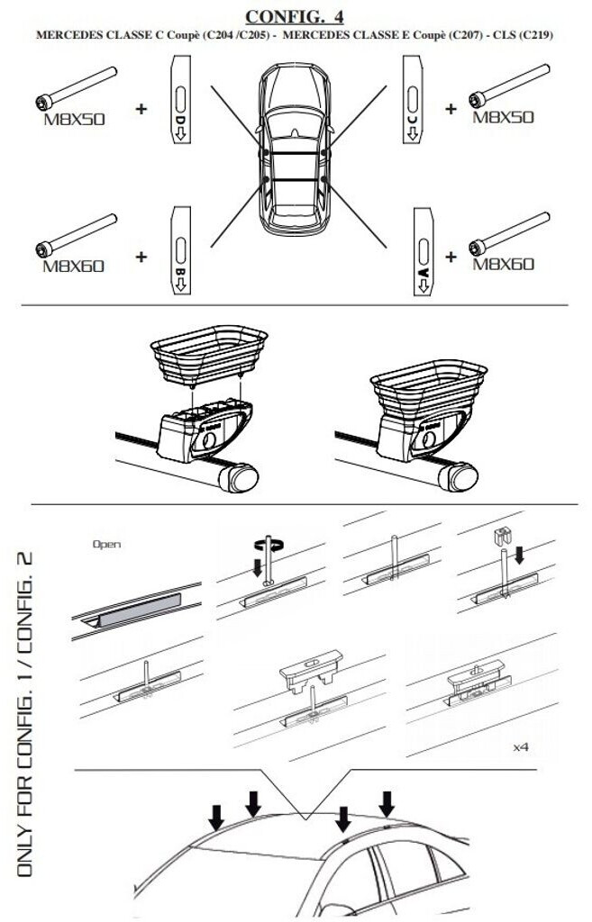 VDP 2x Bike Pro + Dachträger EVO Stahl kompatibel mit für Mercedes CLS (C218) 4 Türer 2010-2018 ...