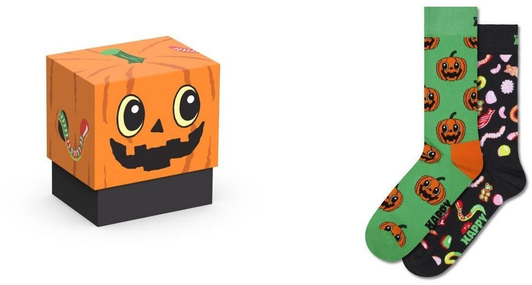 Buy Happy Socks Crew Halloween Smiley Day Sock trick or treat from £20. ...