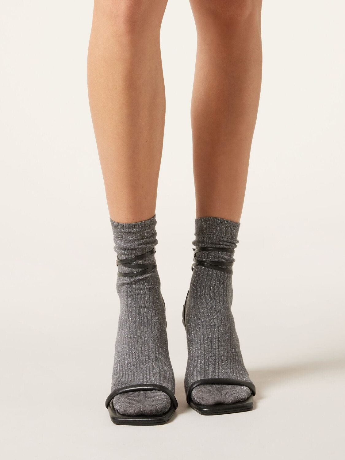 Buy Calzedonia Ribbed Socks with Glitter (DC0517) gray from £8.99 ...