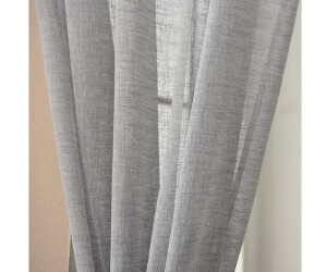 Woltu Curtain with pleated tape linen look semi-transparent 140x225cm ...