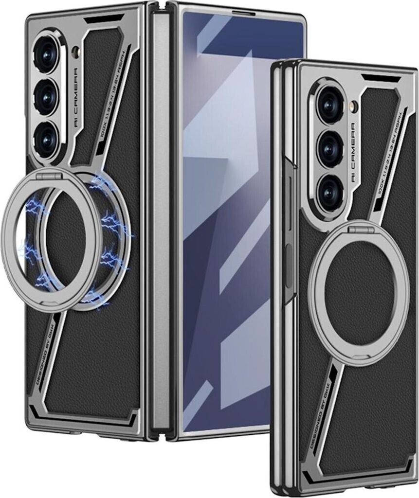 Wigento Für Samsung Galaxy Z Fold7 5G GKK Electroplating MagSafe Leder ...