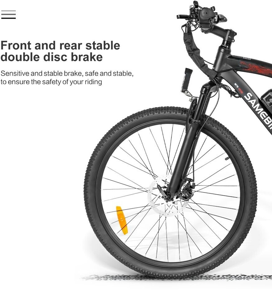 SMART AI E Bike mit USB-Slot 26" ,21-Gang Pro -Mountainbike Reichweite Max 90km Cityräder City ...