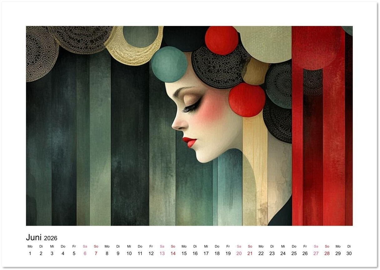 Calvendo Wo Gesichter träumen und Gedanken sichtbar werden (Wandkalender 2026 DIN A4 quer ...