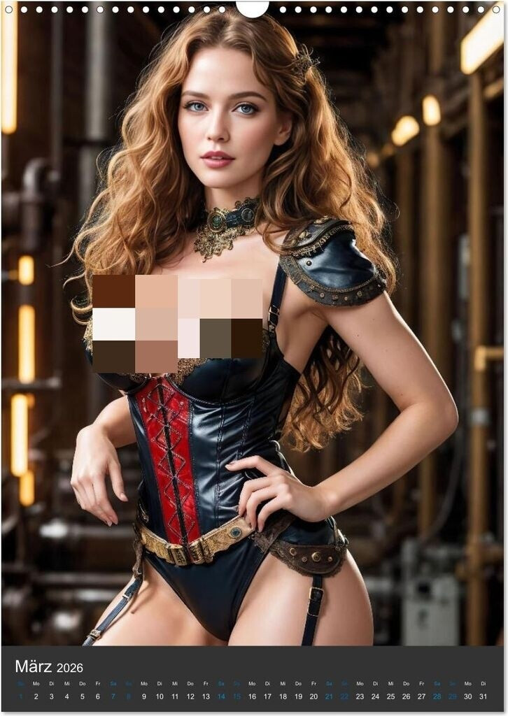 Calvendo Sinnlicher Steampunk (Wandkalender 2026 DIN A3 hoch) Monatskalender / Kalender von Ally ...