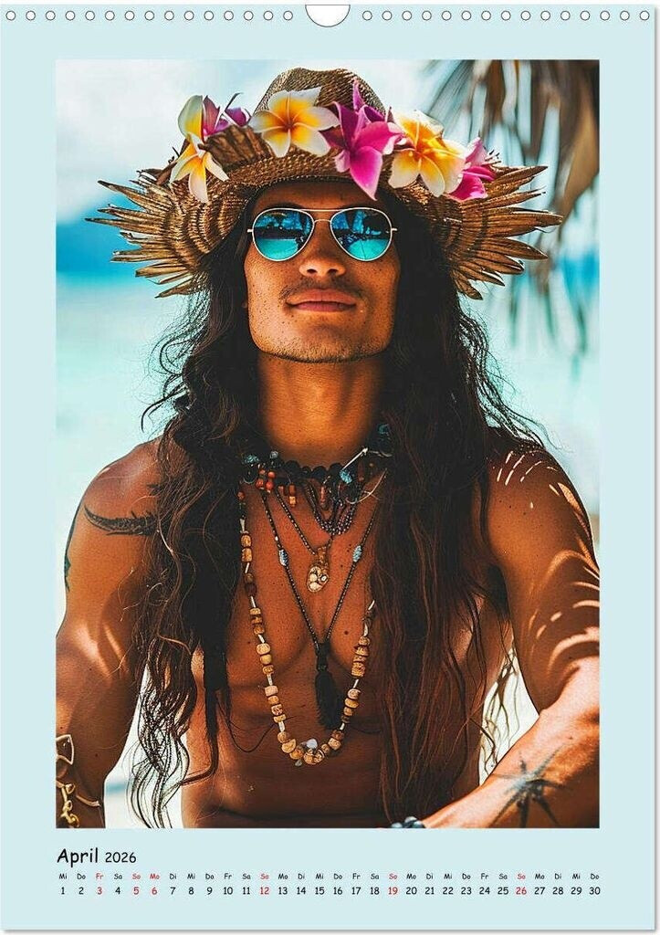 Calvendo Strandsommer. Männer. Coole Typen am Meer (Wandkalender 2026 DIN A3 hoch ...