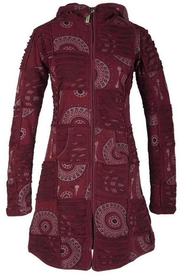 Vishes Hippie Patchworkjacke mit Cutwork Druck Zipfelkapuze ab 49,99 ...