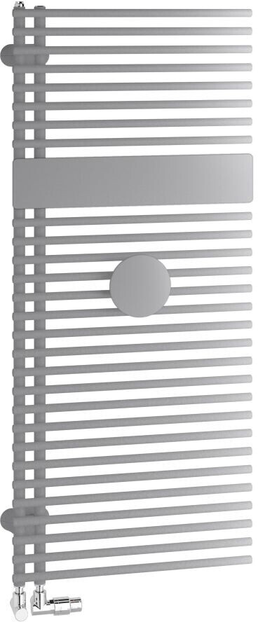 Kermi Credo Half Round Ansch. rechts 995 x 46 x 450mm Glanzsilber ...